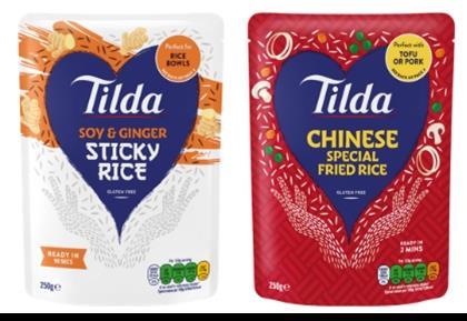 Rice brand Tilda has expanded its ready-to-heat rice range with two new ...