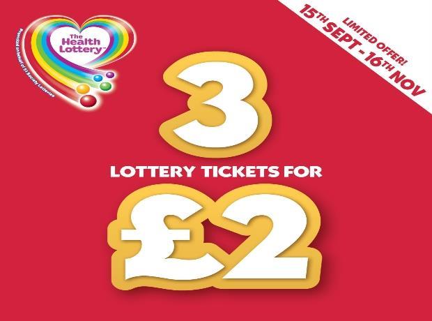 Health Lottery announces return of 3-for-£2 promotion | News ...