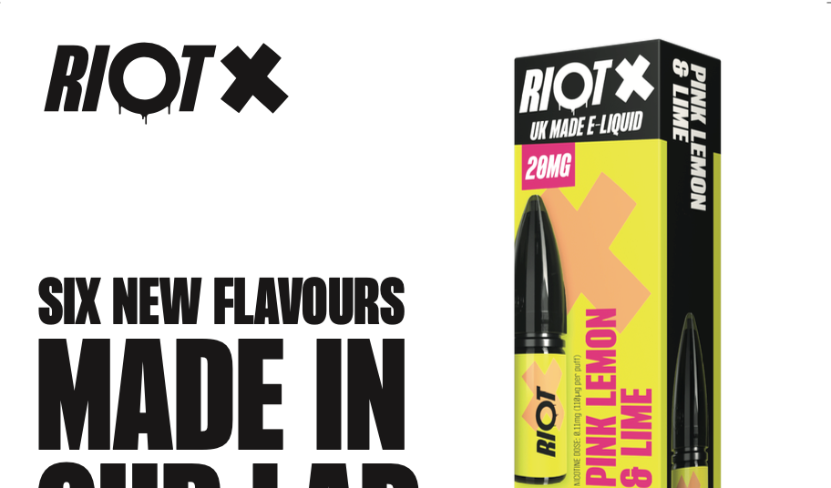 Riot Labs has announced a range of six new e-liquids with hard hitting ...