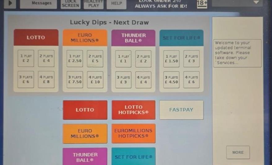Retailers comment on Allwyn’s National Lottery terminal update | News ...