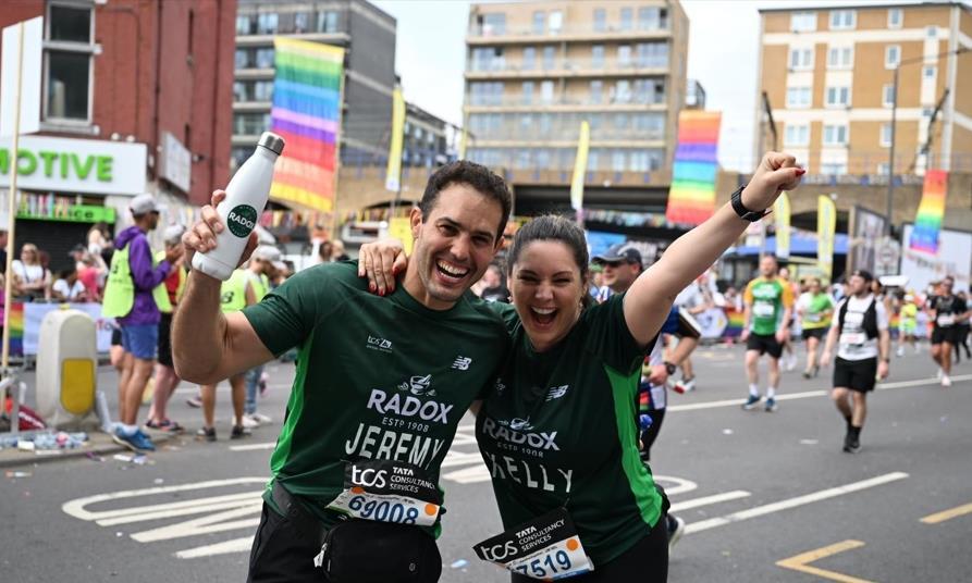 Broadcaster Kelly Brook ran the TCS London Marathon yesterday with ...