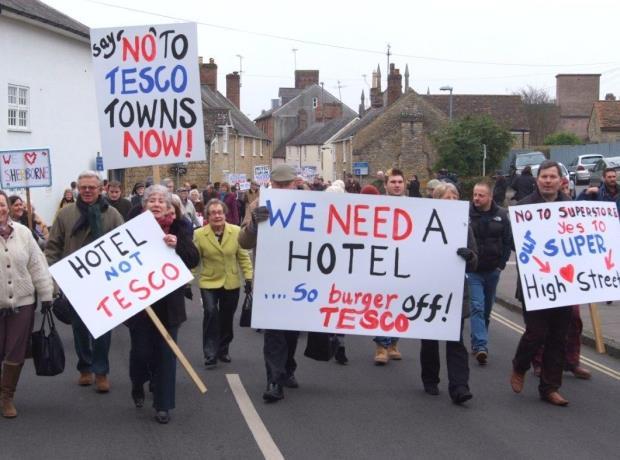 Dorset retailers take to the streets in Tesco protest | News ...