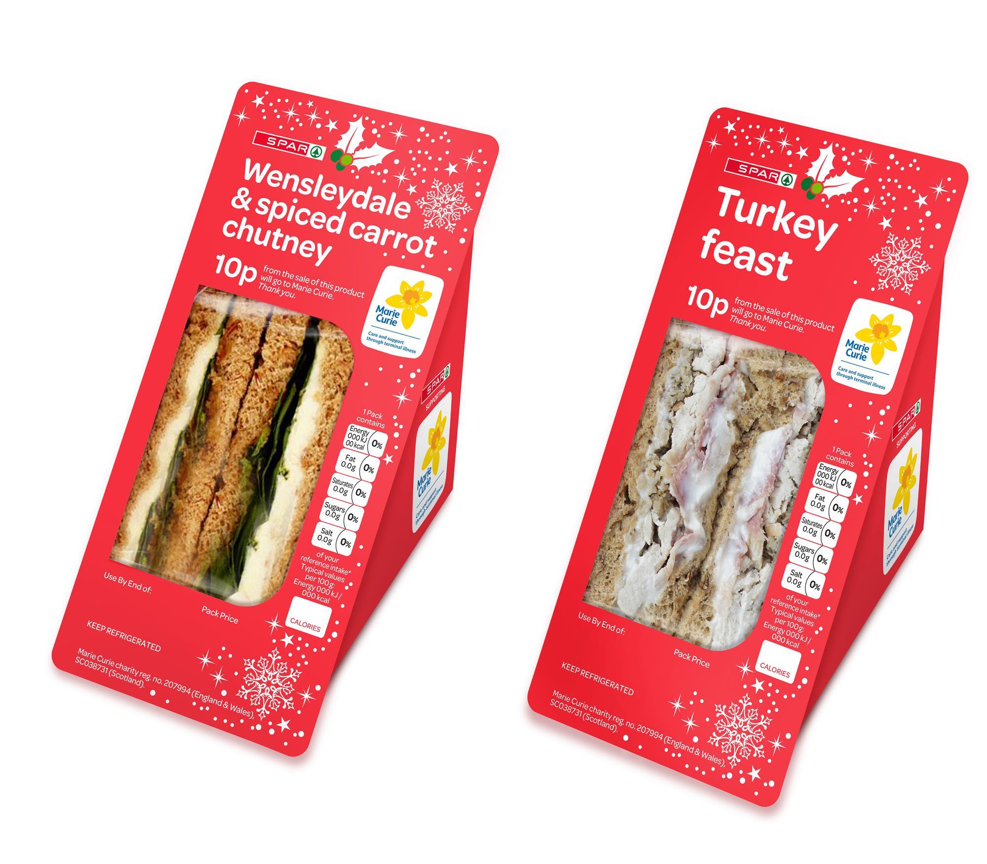 Festive Spar sandwiches raise funds for Marie Curie | Product News ...