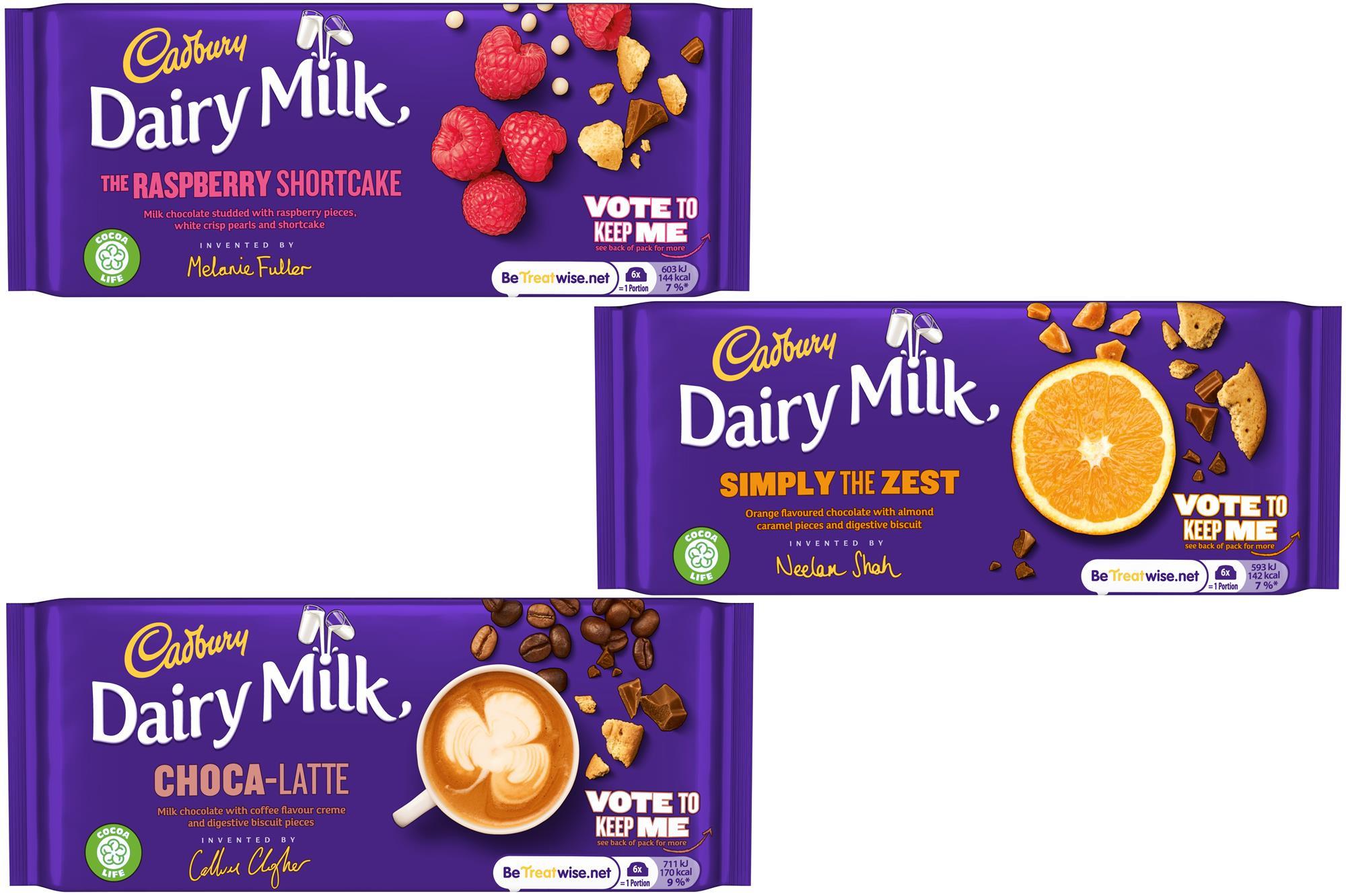 Cadbury puts limited edition Dairy Milk bars to a public vote | Product ...