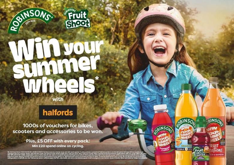 Shoppers to win Halfords vouchers for bikes and scooters with Robinsons ...