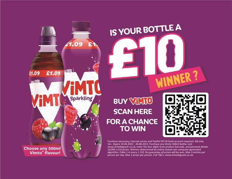 New variants added to Vimto range along with a Big Cash Giveaway ...