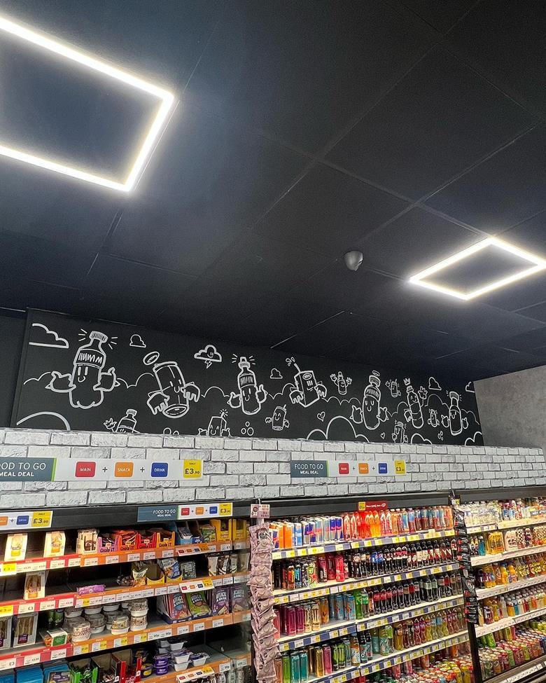 Graffiti artist brightens up interior of One Stop Welford Road ...